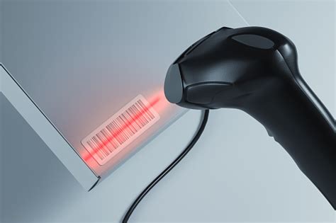 레이저와 현대 세련 된 바코드 스캐너 스캐닝 바코드 3d 렌더링 0명에 대한 스톡 사진 및 기타 이미지 0명 공장 산업 건물 데이터 Istock