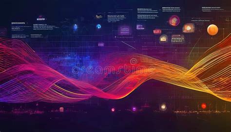 Abstract Background Of Digital Code Flow Neural Networks Artificial