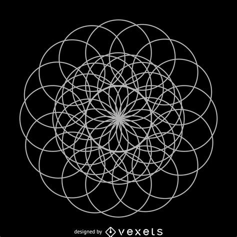 Flower Sacred Geometry Line Art Vector Download