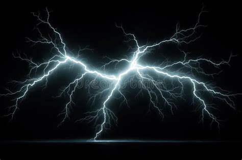 Powerful Lightning Bolt With Intricate Branching Patterns Isolated