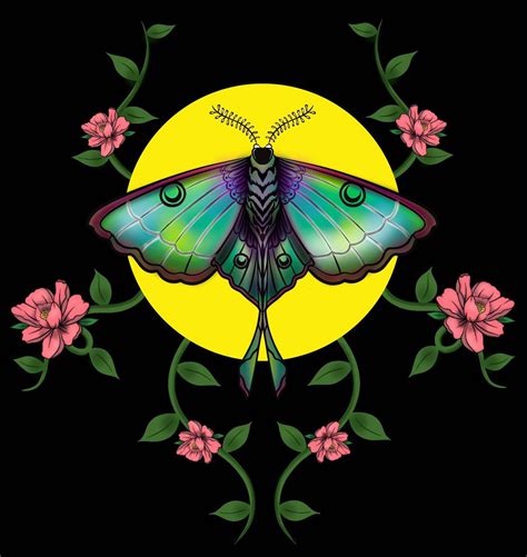 Luna Moth [oc] R Popartnouveau