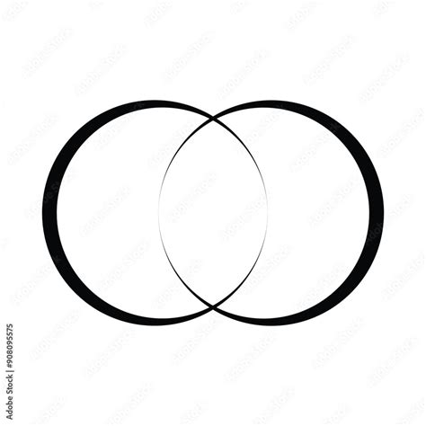 Simple Overlapping Circles Vector Drawing Version With Three To Seven Objects Also Interlocked