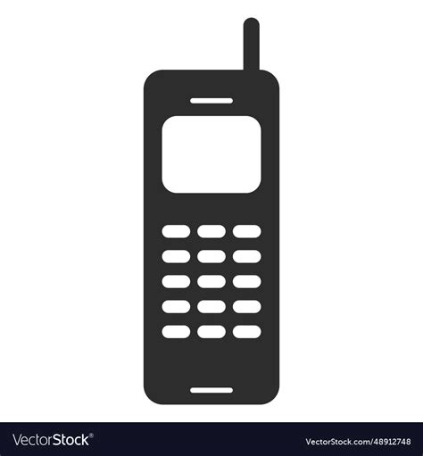 Mobile Phone With Antenna Icon Royalty Free Vector Image