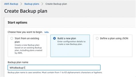 How To Create A Backup Plan Using Aws Backup Service Whizlabs Blog