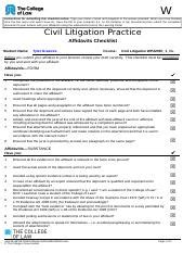 Activity Affidavit Checklist Docx W Instructions For Submitting This Checklist Online