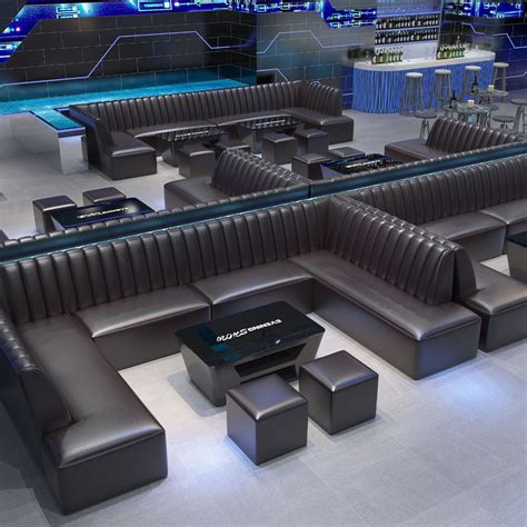 Good Quality Faux Leather Customization Nightclub Furniture Booth