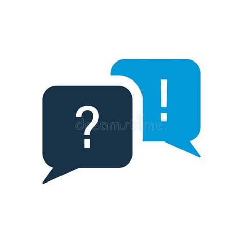 Question Mark And Exclamation On Speech Bubble Mark Silhouette Icon