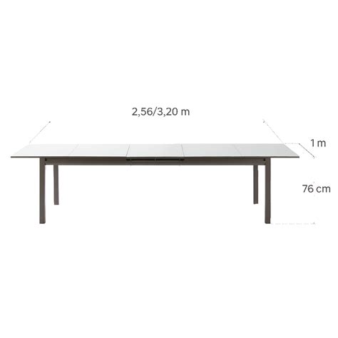 Dining table aluminum and glass Odyssea II - Naterial