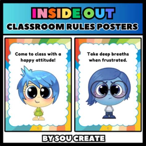 Inside Out Themed Classroom Rules Posters Social Emotional Learning