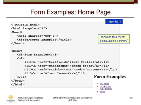 CMPE Web UI Design And Development January Class Meeting Ppt Download