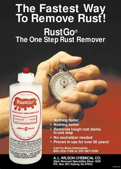 RustGo TRADITIONAL RUST REMOVER Extox Commercial Laundry Dry Cleaning Equipment