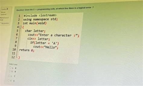 Solved Ovestion Given The Ct Programming Code At Which Line