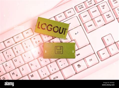 Conceptual Caption Logout Business Approach Go Through Procedures To Conclude Use Of Computer