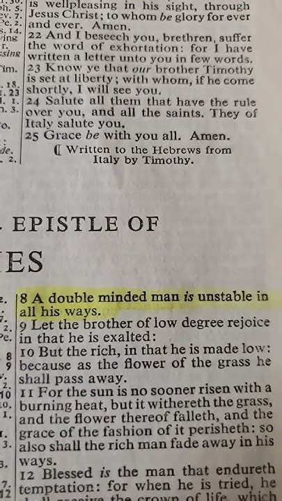 A Double Minded Man Is Unstable Jesusname Scripture Bible Youtube