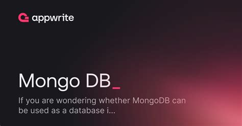 Mongo Db Threads Appwrite
