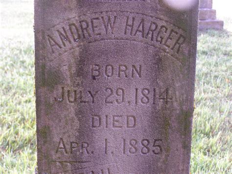 Andrew Harger 1814 1885 Mémorial Find A Grave