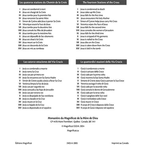 Las Catorce Estaciones Del Vía Crucis Éditions Magnificat