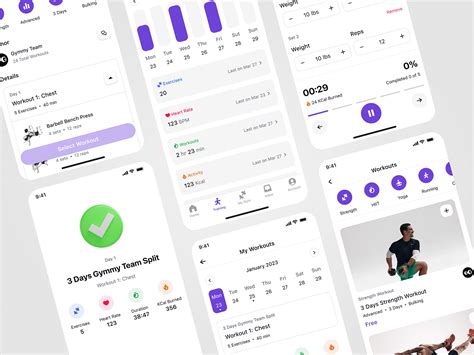 Workouts And Progress Fitness Mobile App By Vladimir Rakshâ On Dribbble