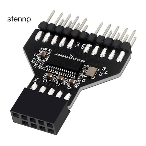 Usb2 0 9pin To Usb3 0 19pin Front Panel Plug Connector Rgb Motherboard Fan Cable Adapter