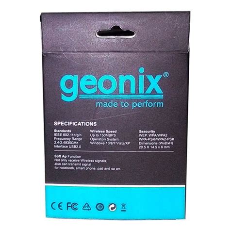 Geonix Usb Wi Fi Adapter Fast And Reliable Wireless Connectivity Think Pc