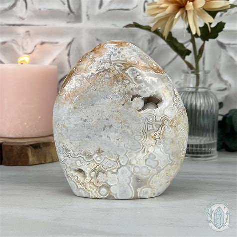Flower Agate From Madagascar Polished Freeform Eerie Mineral Co