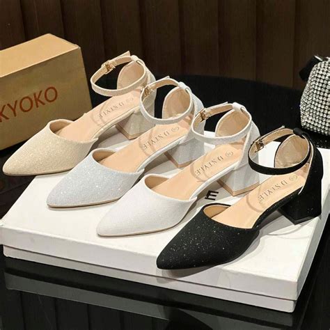 One Word Buckle Strap High Heels For Women6633 2 Shopee Malaysia