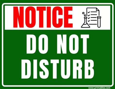 Testing Do Not Disturb Sign