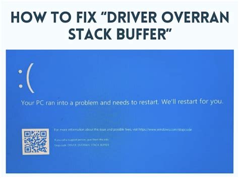 How To Fix Driver Overran Stack Buffer Techcolleague