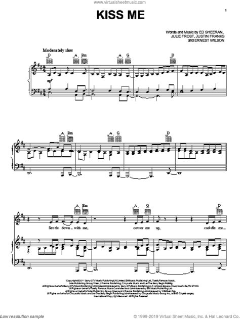 Ed Sheeran Kiss Me Lyrics