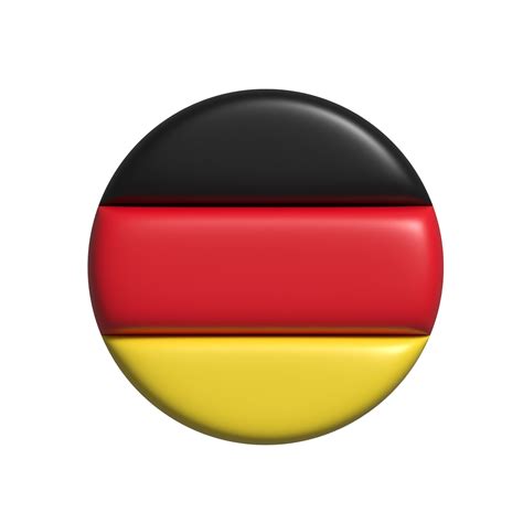 Germany Circular Flag Shape 3d Render 22286222 Png