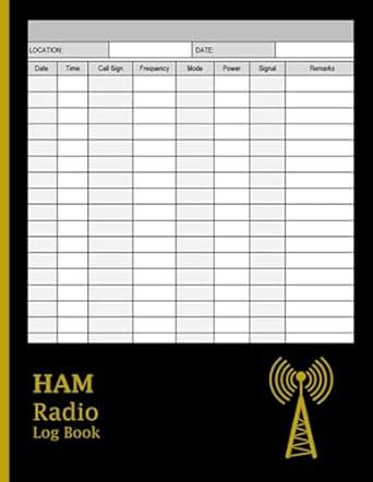 Ham Radio Log Book For Recording Operator Station Details House Symmmeka Publishing Books