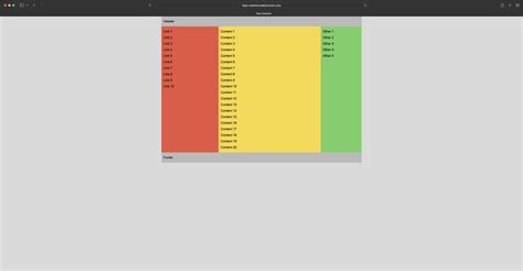 CSS Faux Columns How To Get Equal Height Columns Regardless Of The Content Size Matt