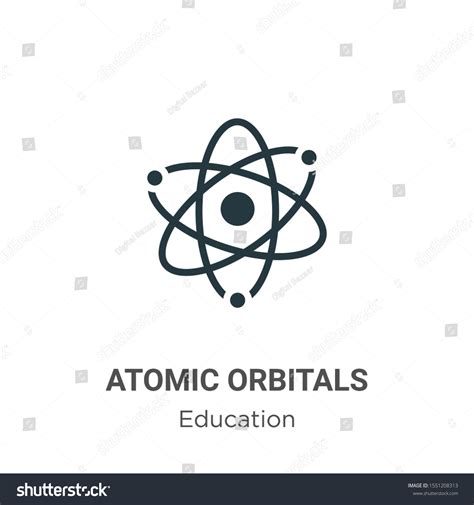 Atomic Orbitals Vector Icon On White Stock Vector Royalty Free