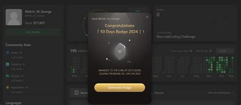 Melvin M George On Linkedin Consistency Perseverance Leetcode Growthmindset Problemsolving