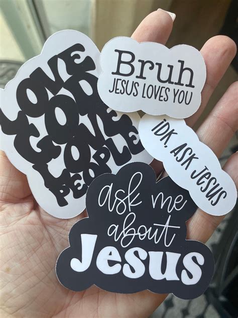 Jesus Sticker Pack Small Jesus Sticker Set Etsy