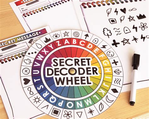 Secret Decoder Wheel Printable Escape Room Cipher Wheel Png