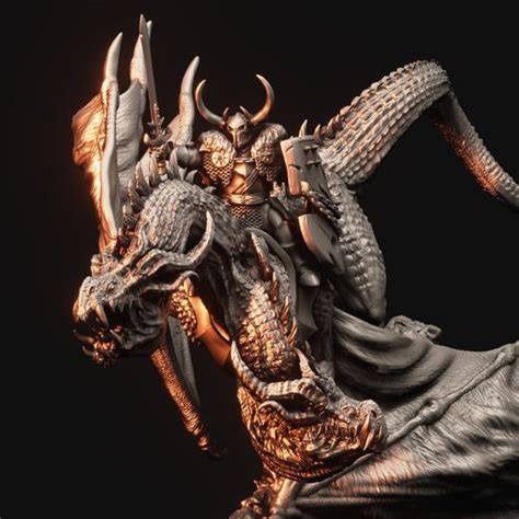 🐉 Corrupted Lord On Dragon・ 3d File For 3d Printing・cults