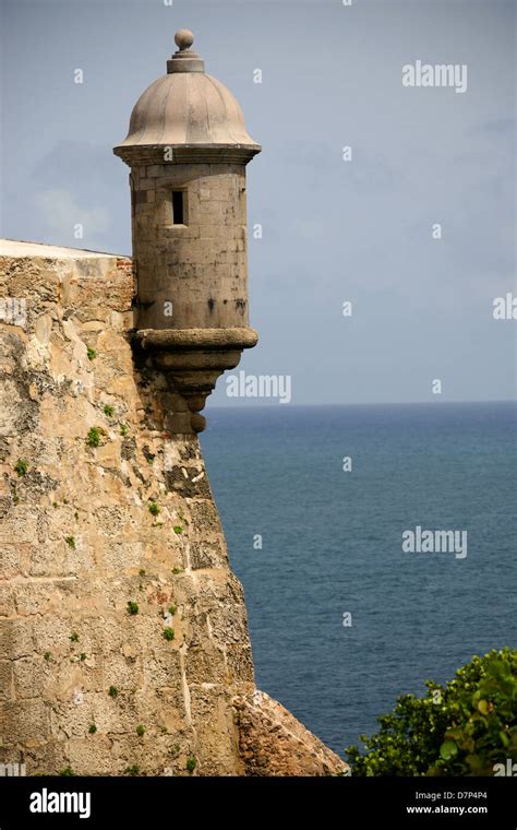 Sentry Tower On El Morro Fort In Old San Juan Puerto Rico Landmark Of