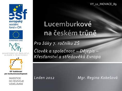 PPT Lucemburkové na českém trůně PowerPoint Presentation free download ID