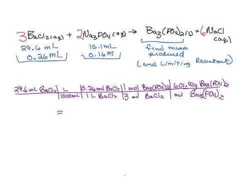 solved suppose you reacted 29 6 ml of 0 26 m barium chloride with 15 1