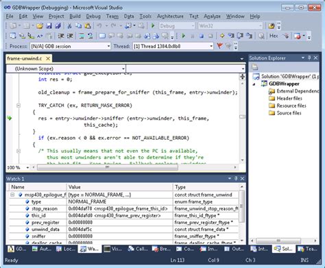 Using Visual Studio To Debug Gnu Tools Visualgdb Tutorials