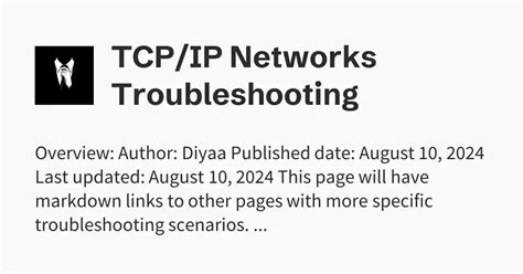 Tcpip Networks Troubleshooting