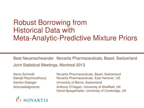 Pdf Robust Borrowing From Historical Data With Meta Analytic