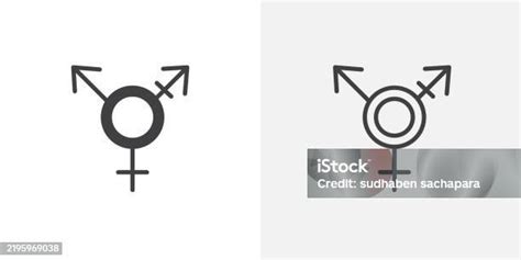 트랜스젠더 아이콘은 검은 색 평면 솔리드 윤곽선 스타일로 설정되어 있습니다 0명에 대한 스톡 벡터 아트 및 기타 이미지 0명 Lgbtqia 문화 개념 Istock