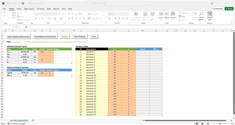 Mathcad Excel Tool Met