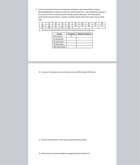 [solved] 4 construct and analyze frequency distributions histograms