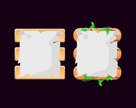 Premium Vector Set Of Funny Paper Game Ui Board Pop Up Template For Gui Asset Elements