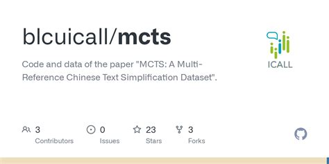 Github Blcuicall Mcts Code And Data Of The Paper Mcts A Multi