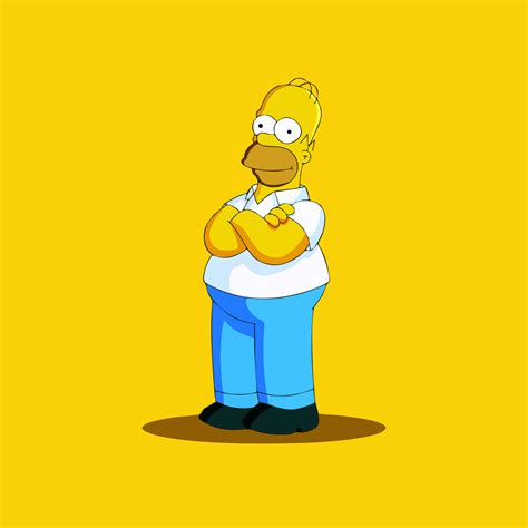 Homer Simpson Wallpaper 4k The Simpsons Yellow Background