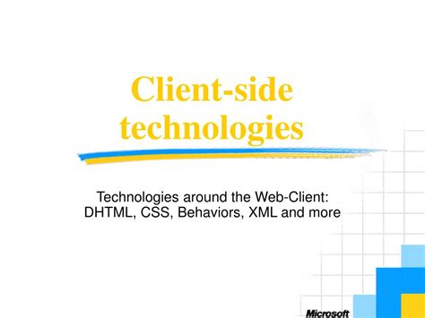 ppt client side technologies powerpoint presentation free download